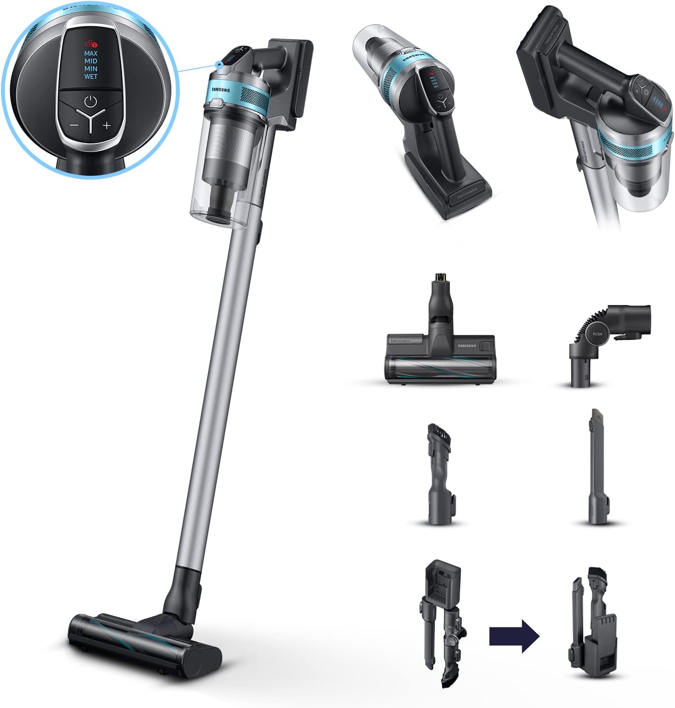 Samsung VS20A95973B/WA BESPOKE Jet Pro Extra - Aspirapolvere senza fili ...