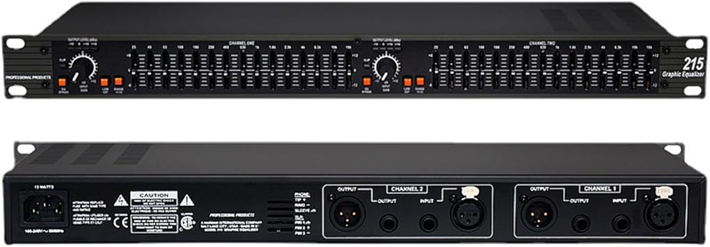 Amazon.com: Digital Graphic Equalizer, Dual Channel 15-Band Stereo ...
