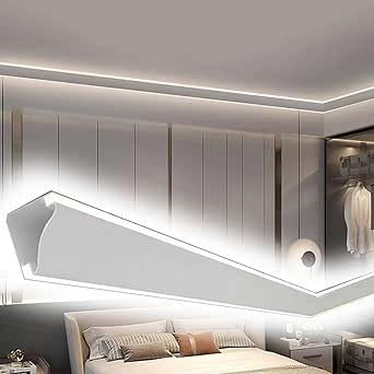 Amazon.com: Ceiling Floor Wall Corner LED Aluminum Channel Skirting for ...