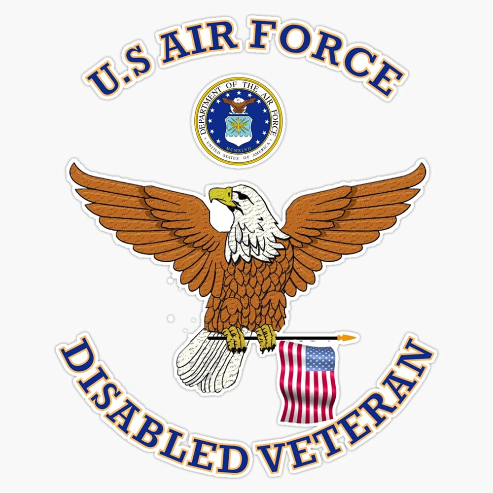 Airforce Car Decal EDesign 2-Pack United States Air Force Veteran Vinyl ...