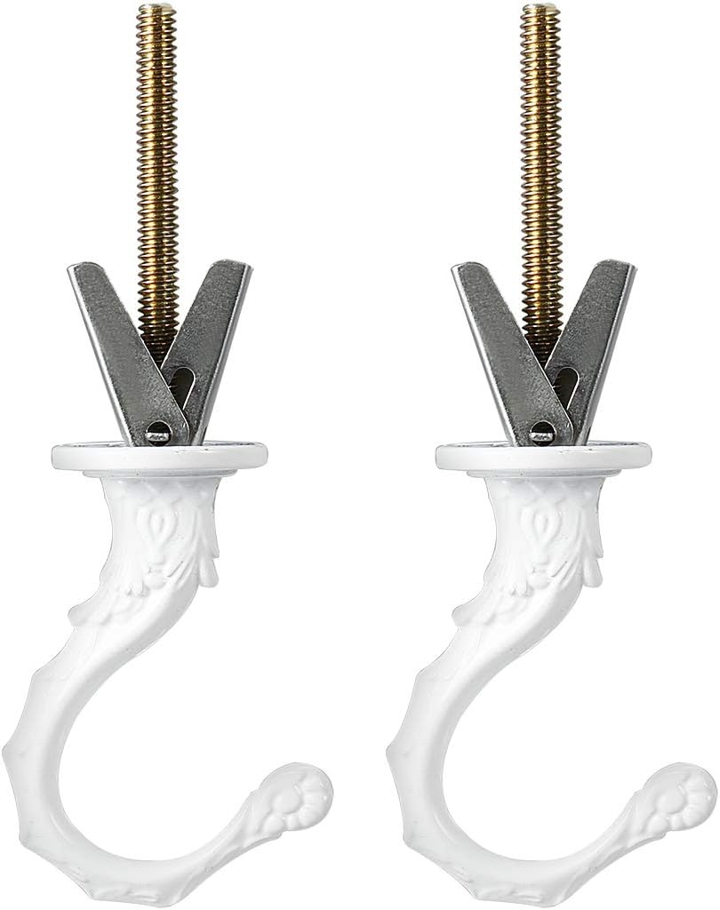 Amazon.com: uxcell 2 Pack Ceiling Hook Kit White Finish Plant Hanging ...