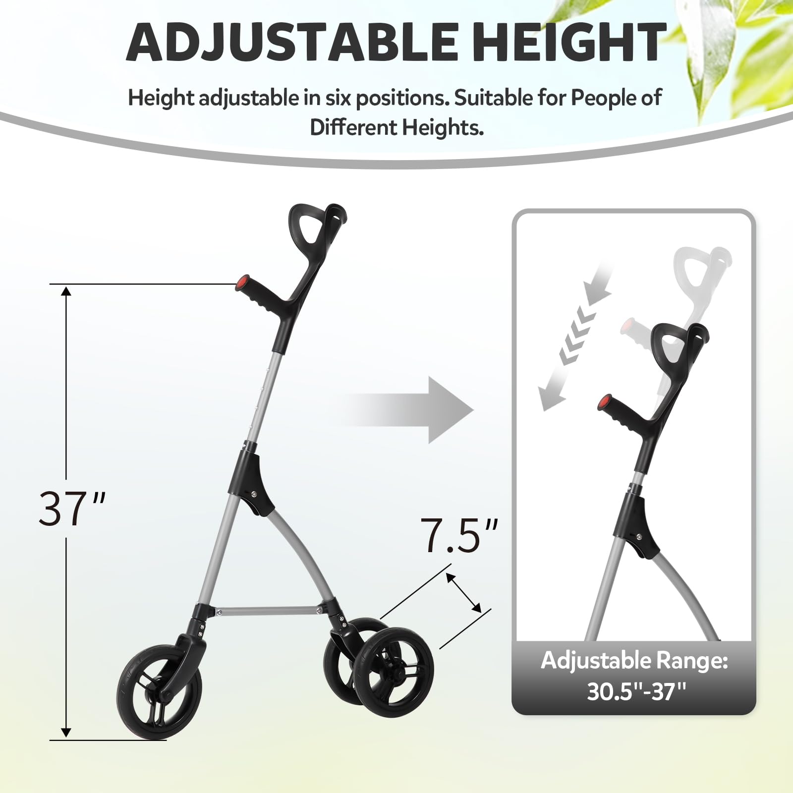 Snapklik.com : DAILYLIFE Rollator Walkers For Seniors, Steerable Cane