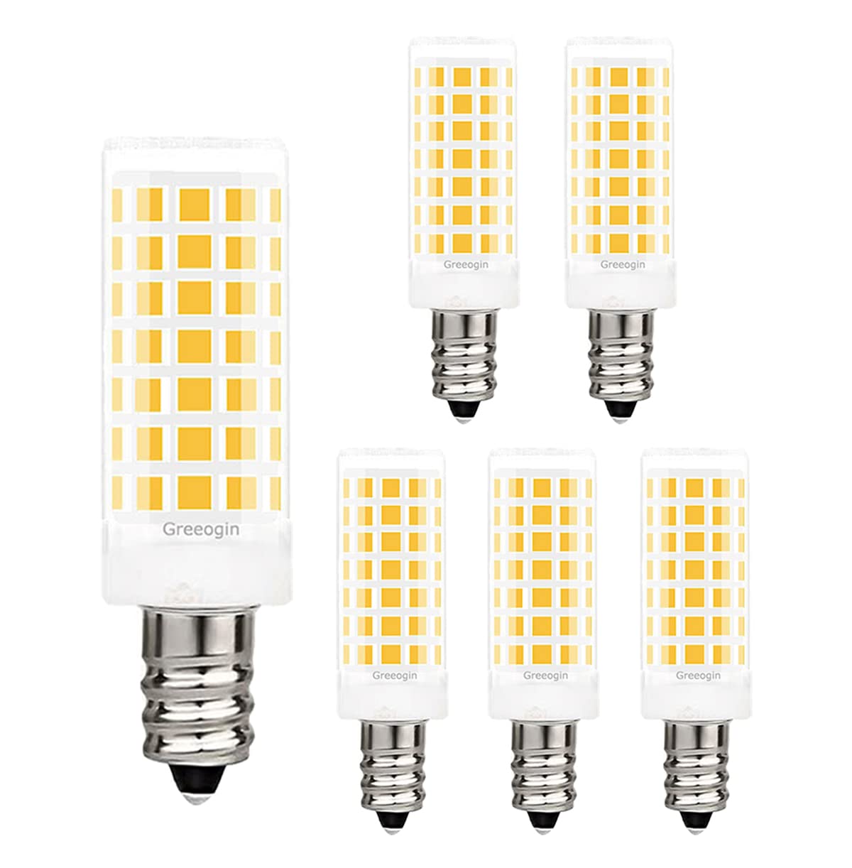 E12 Led Bulb Dimmable C7 T6 E12 7W 120V Warm White 3000K Equivalent to ...