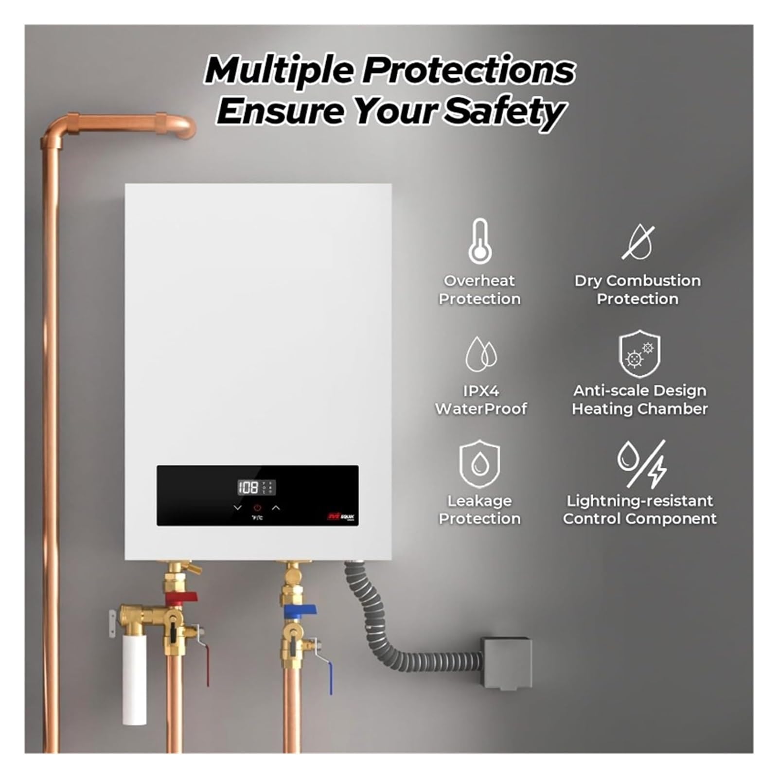 Instant Tankless Water Heater Tankless Electric On Demand Instant Hot