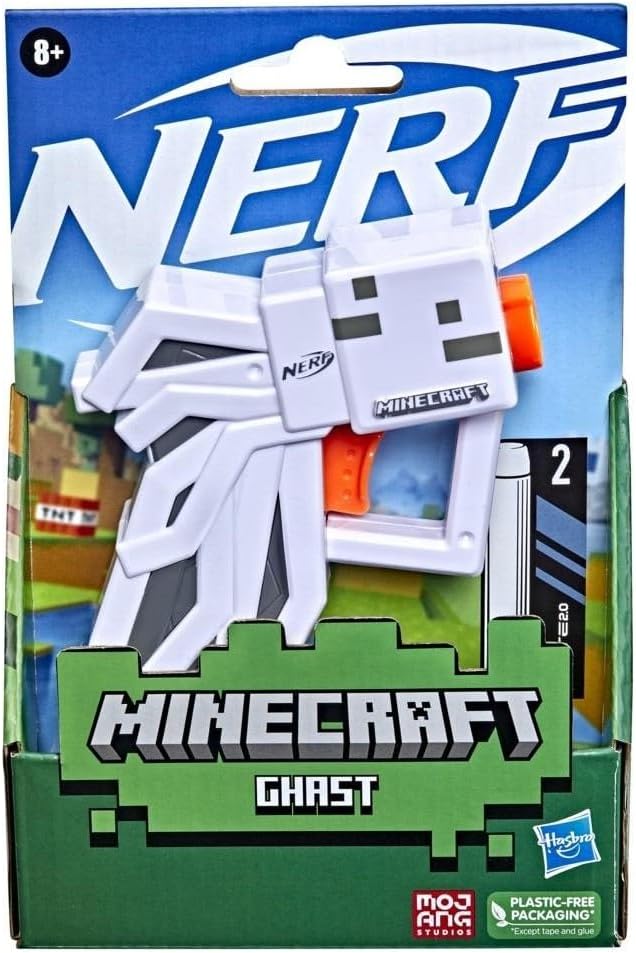 Nerf MicroShots Minecraft Ghast Mini Blaster with Barbados | Ubuy