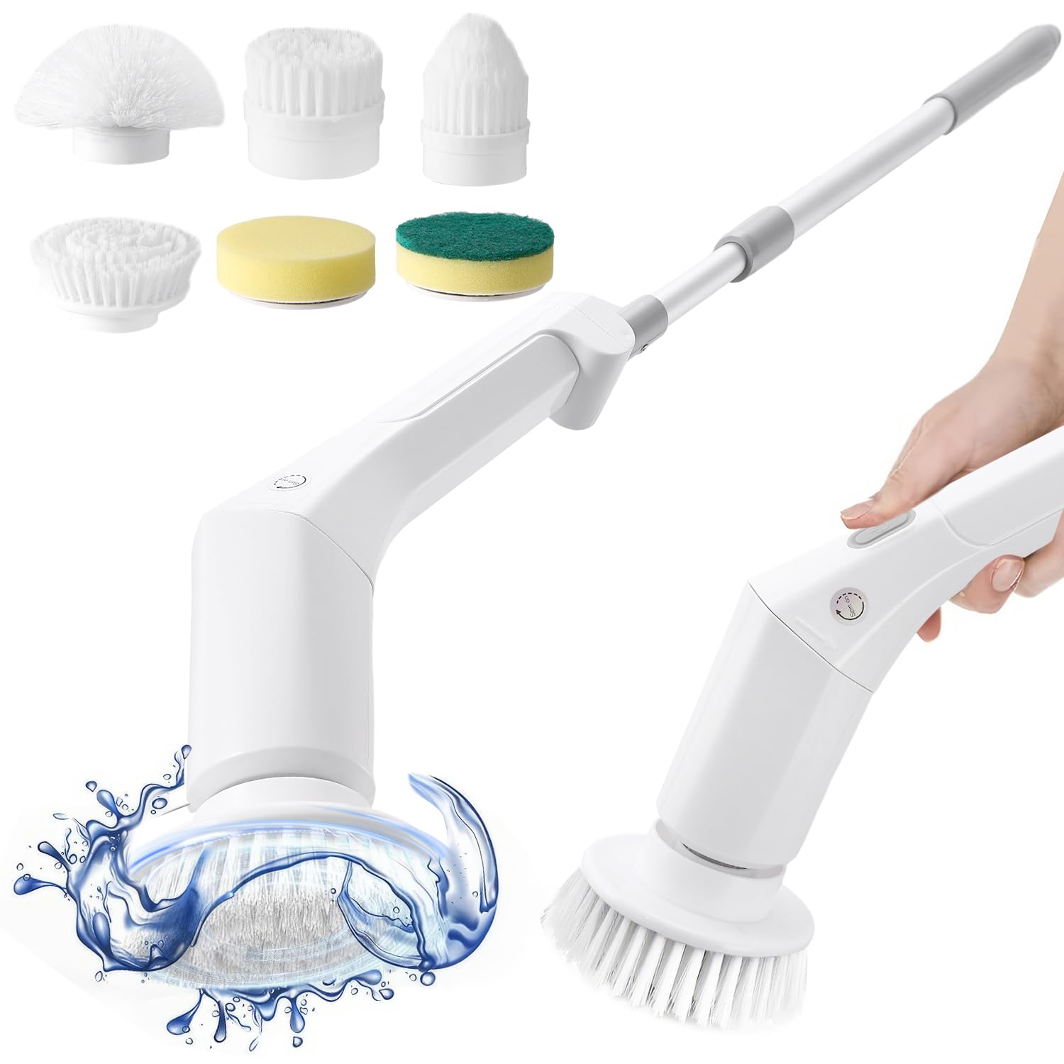 BYCRAY Estropajo Giratorio Eléctrico, Cepillo Limpiador Electrico ...