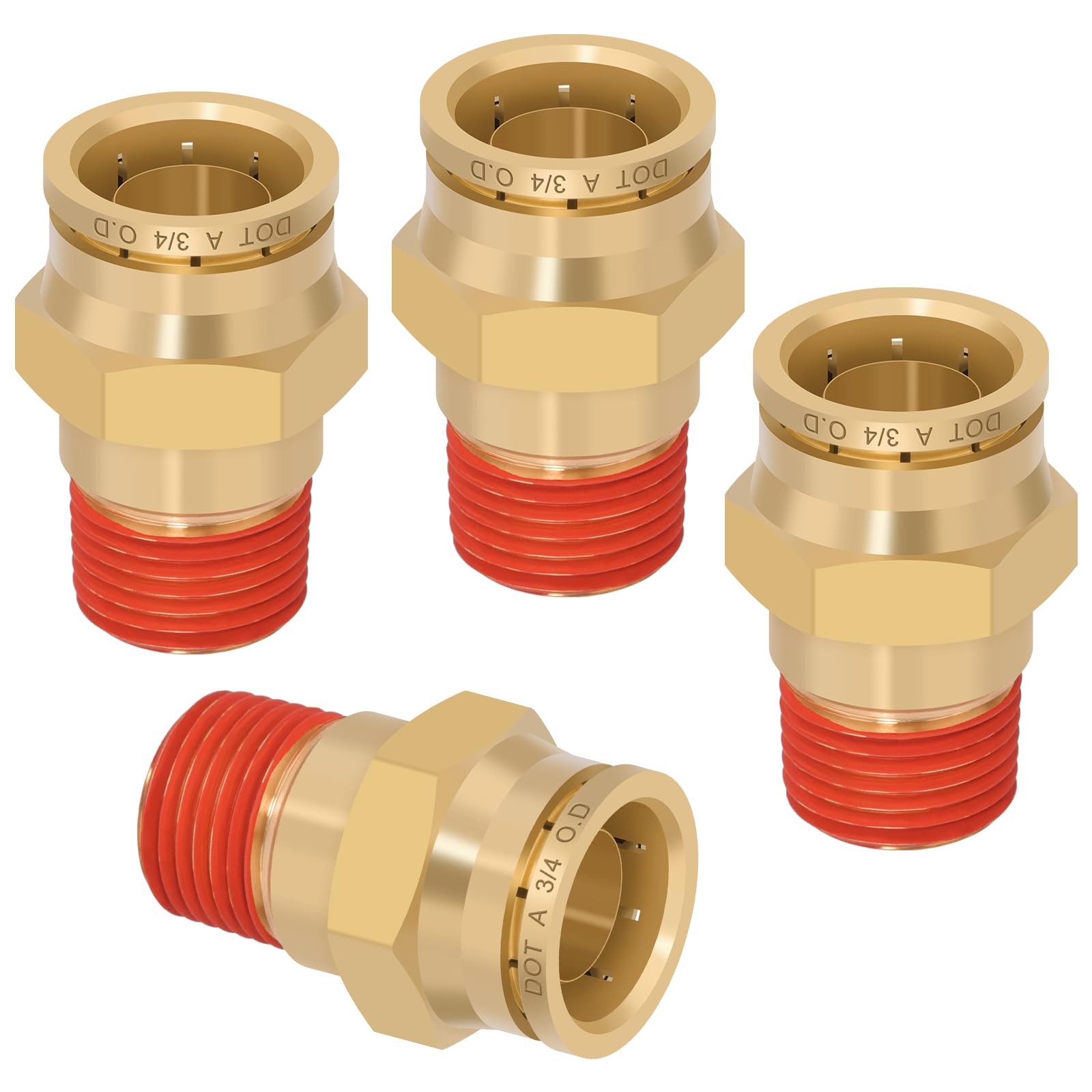 Snapklik.com : Boeray 3/4" Quick Push To Connect Fittings Brass Union ...
