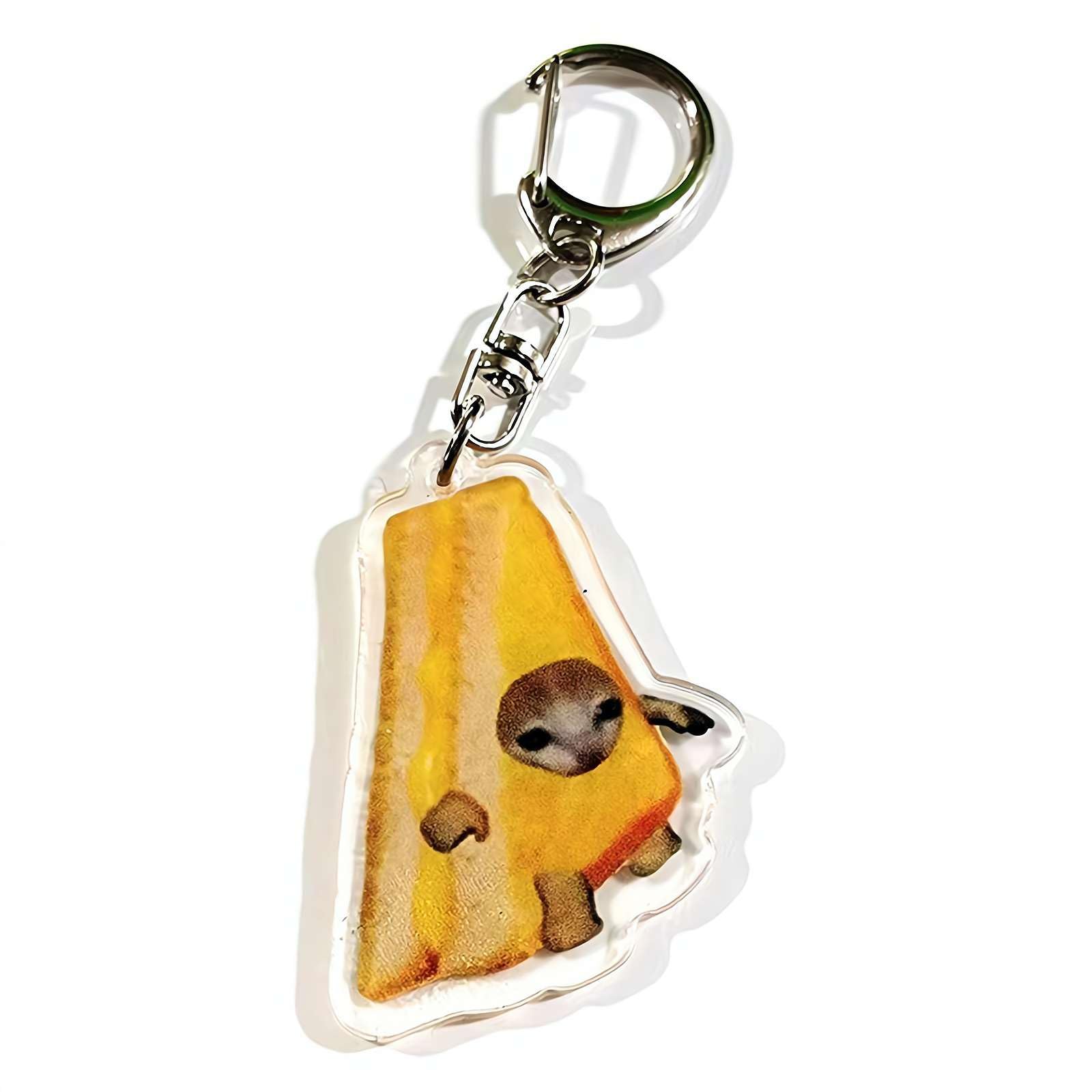 Amazon.com: ZHOSXRC Cat Keychain,Cute Cat Meme Keychains,Portable Happy ...
