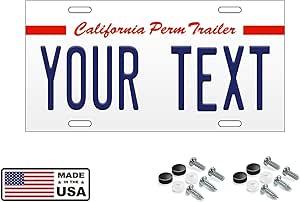 Amazon.com: California Perm Trailer Personalized 12" x 6" License Plate ...