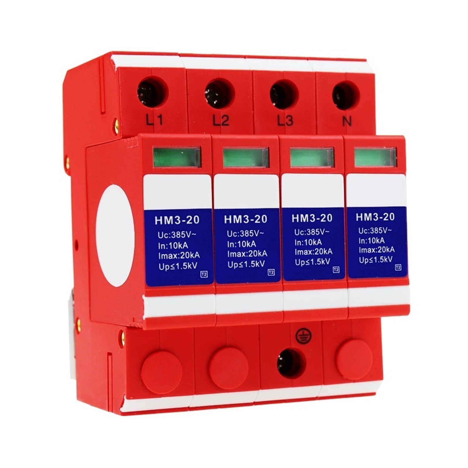 Snapklik.com : Type 2 Surge Protective Device 380V 20KA Three-Phase ...
