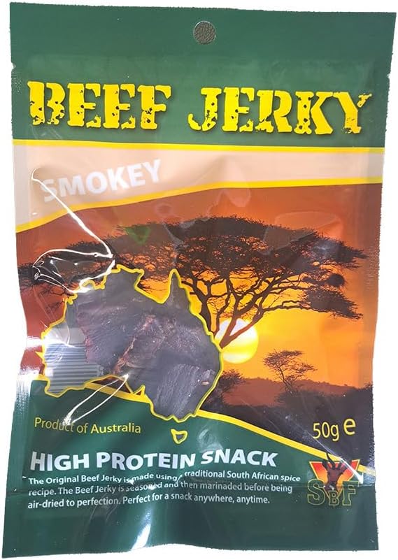 Springbok Foods Smokey Beef Jerky 50 g : Amazon.com.au: Grocery