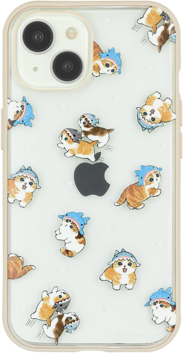 Amazon.co.jp: グルマンディーズ mofusand IIIIfit Clear(イーフィット クリア) iPhone15 / 14 / 13 対応 ケース ジンベイザメにゃん ...