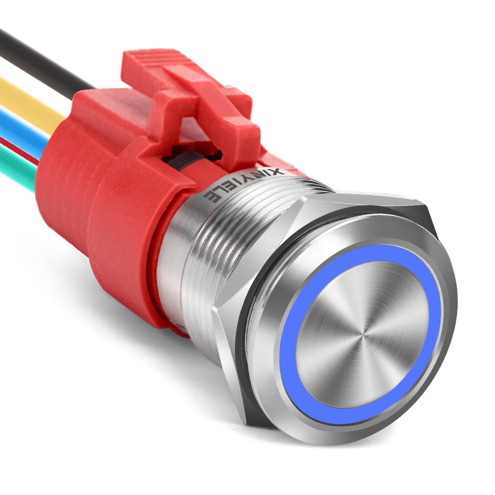 Snapklik.com : XINYIELE 19MM Latching 12V DC Push Button Switch On/Off ...