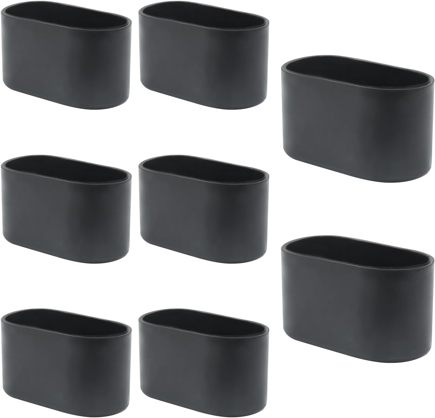 Auvotuis 8Pcs 1 x 2 Inch Oval Chair Leg Tips Caps, PVC Chair Leg End ...
