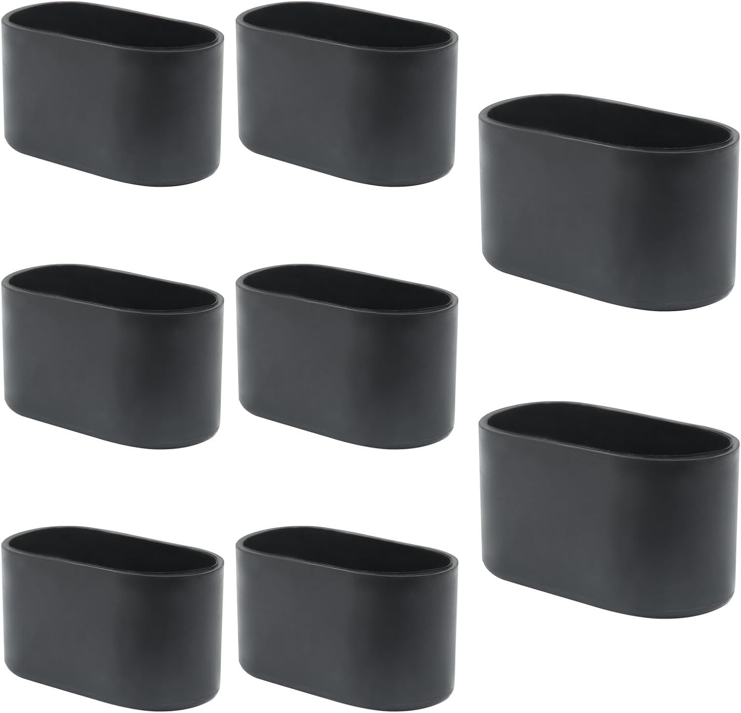 Auvotuis 8Pcs 1 x 2 Inch Oval Chair Leg Tips Caps, PVC Chair Leg End ...