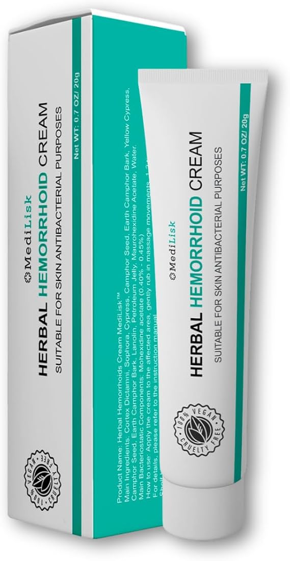Amazon.com: MediLisk Herbal Hemorrhoid Cream – Hemorrhoid Treatment ...