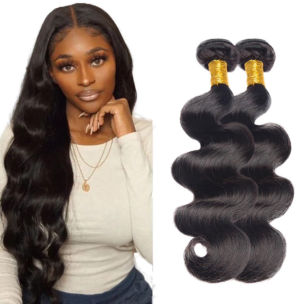 Amazon.com : 8 10 Inch Body Wave Bundles Human Hair #1B Body Wave Human ...