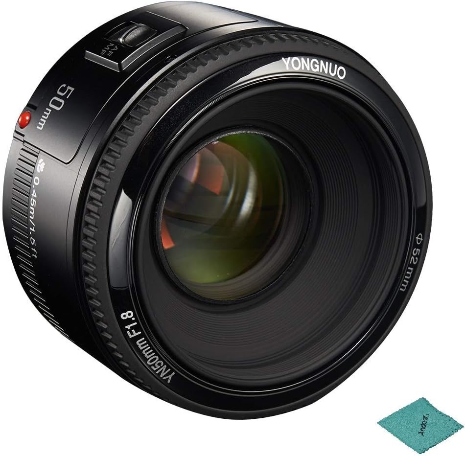Canon 0570C005AA EF 50mm f/1.8 STM Lens, 4.30" x 4.30" x 4.20", Negro ...