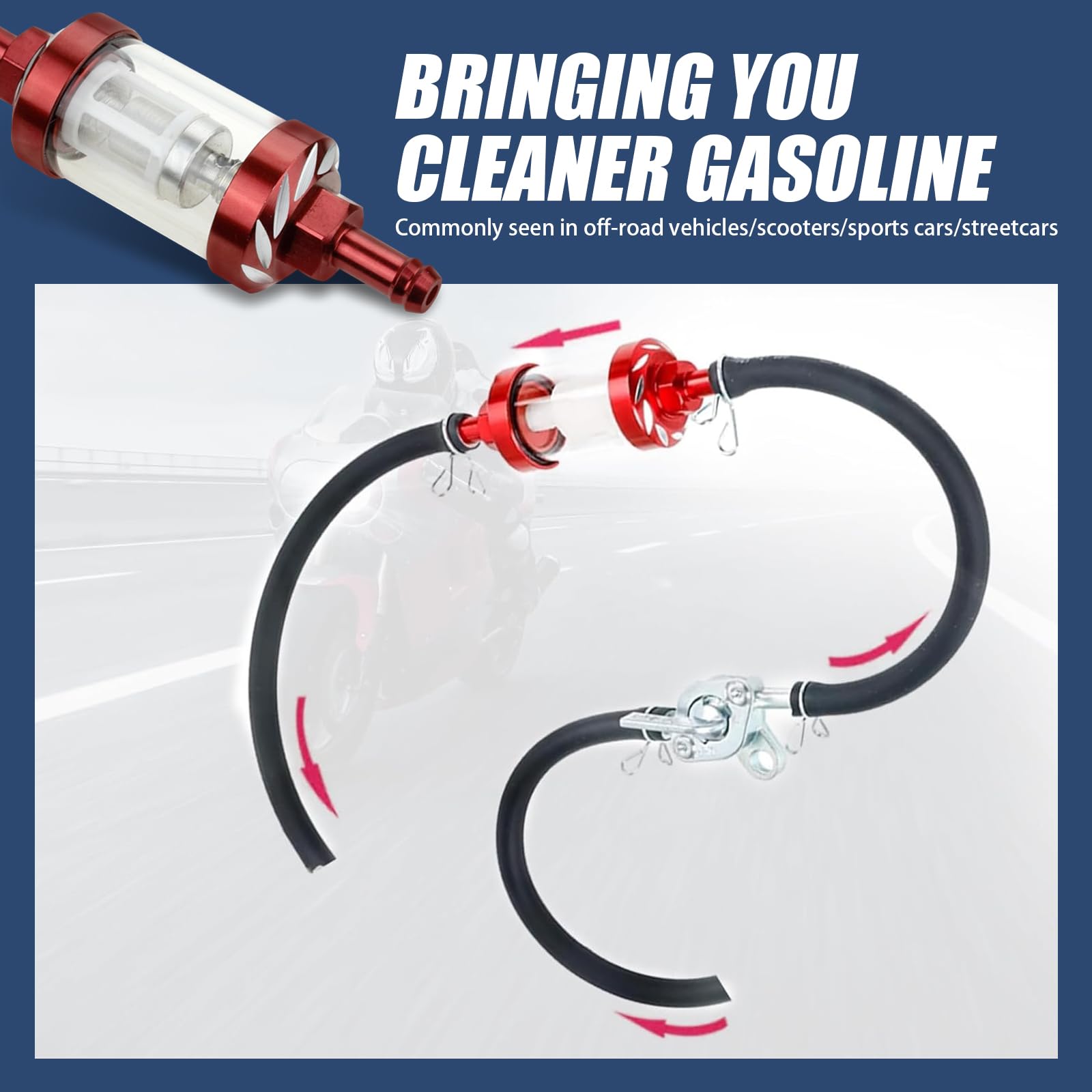 Snapklik.com : Sumjig 1 PC Auto In/Out Fuel Filter Cup, Inline Clear ...