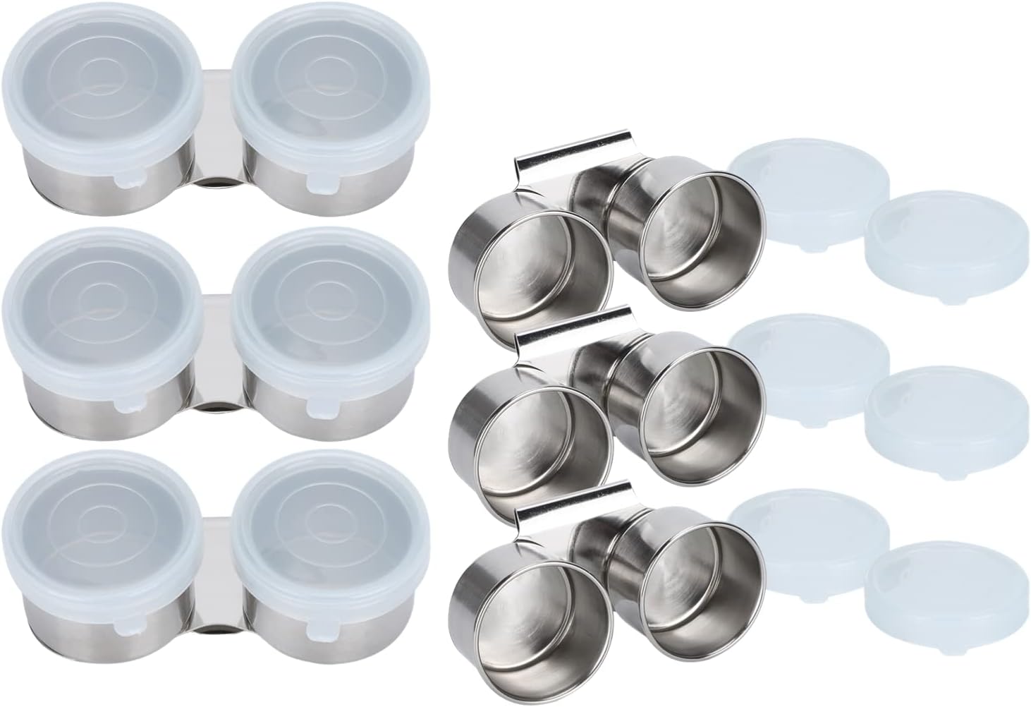 Amazon.com: Beufee 6Pcs Palette Cup with Lid and Clip, Double Dipper ...