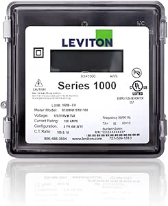 Leviton 1R240-41 Series 1000, Dual Element Meter, 120/208/240V, 2PH, 3W ...
