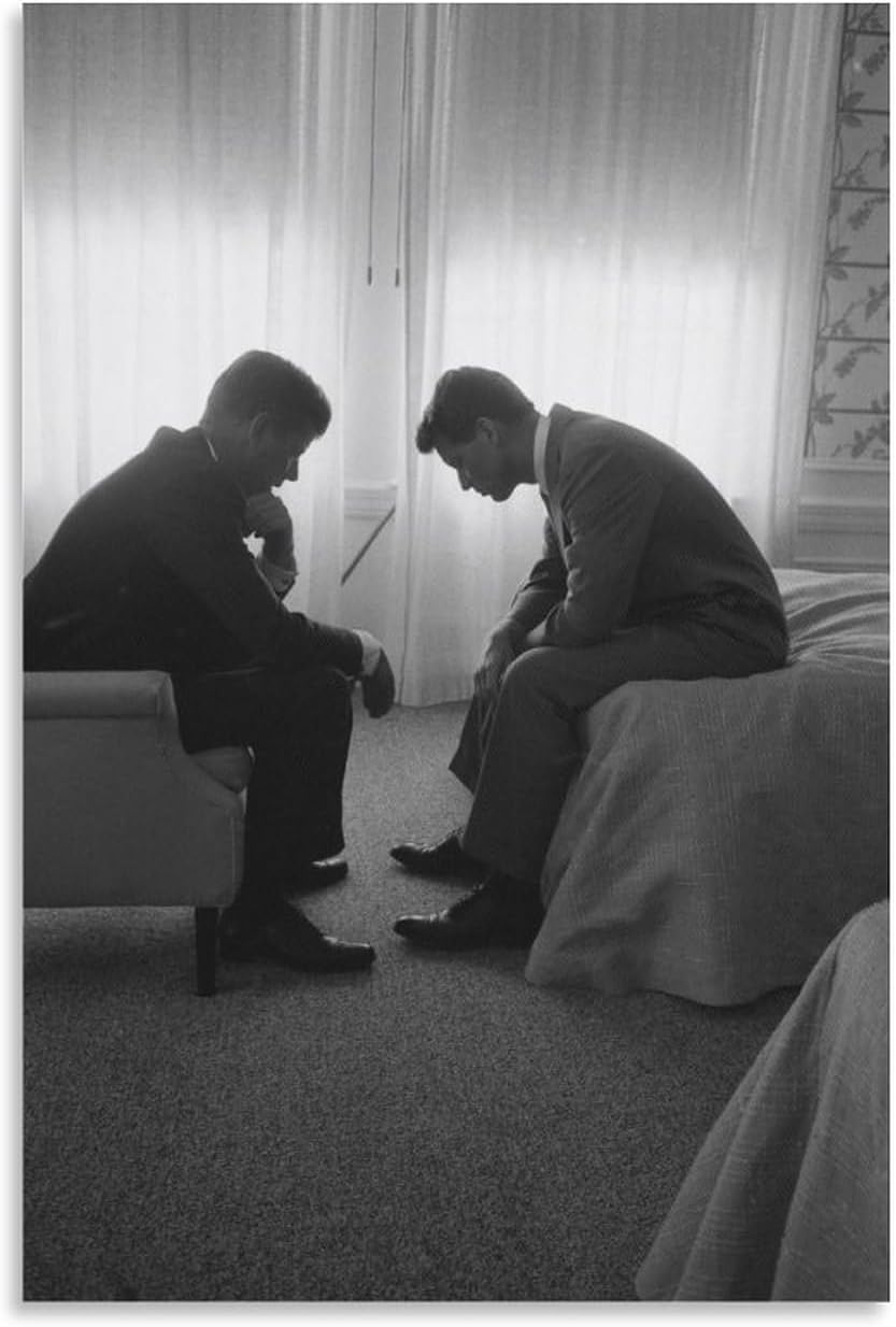 Amazon.com: JFK And RFK Poster Wall Art Picture Painting Poster Canvas ...