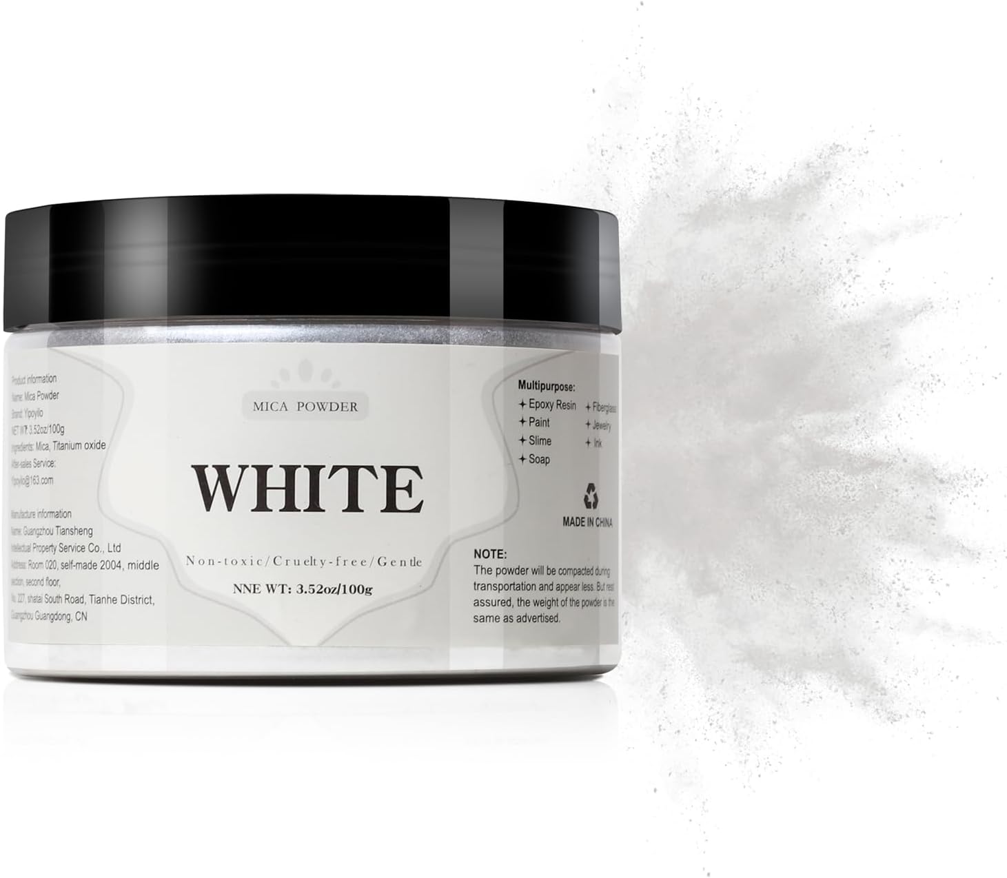 Amazon.com: MEYSPRING White Pearl Mica Powder - 50g - White Resin Art ...