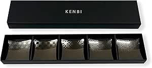Amazon | KENBI 箸置き 和柄 和食器 カトラリーレスト 和風 モダン おしゃれ 5客セット (黒色) | 桂記章 | 箸置き
