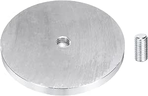 uxcell 1Pcs Round Shape Aluminum Disc, M10 Thread 80mm Diameter ...