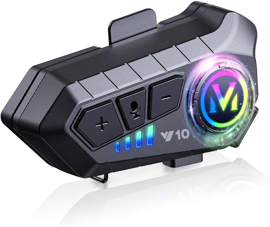 Motorcycle Helmet Bluetooth Headset, Cool RGB Dazzling Lights Motorbike ...
