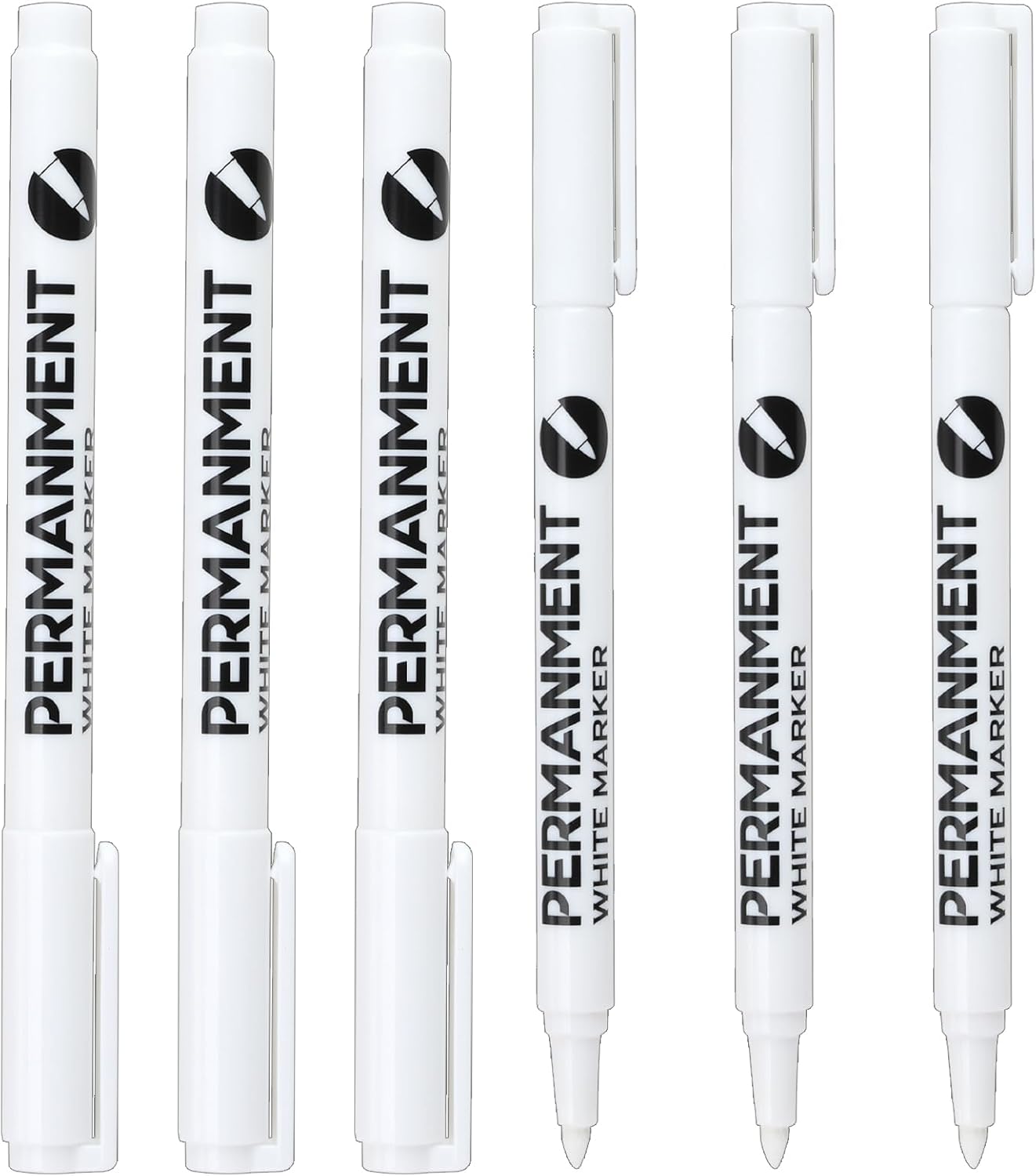 White Marker Pen, 6pcs Extra-fine Tip Permanent Acrylic Marker Sets ...
