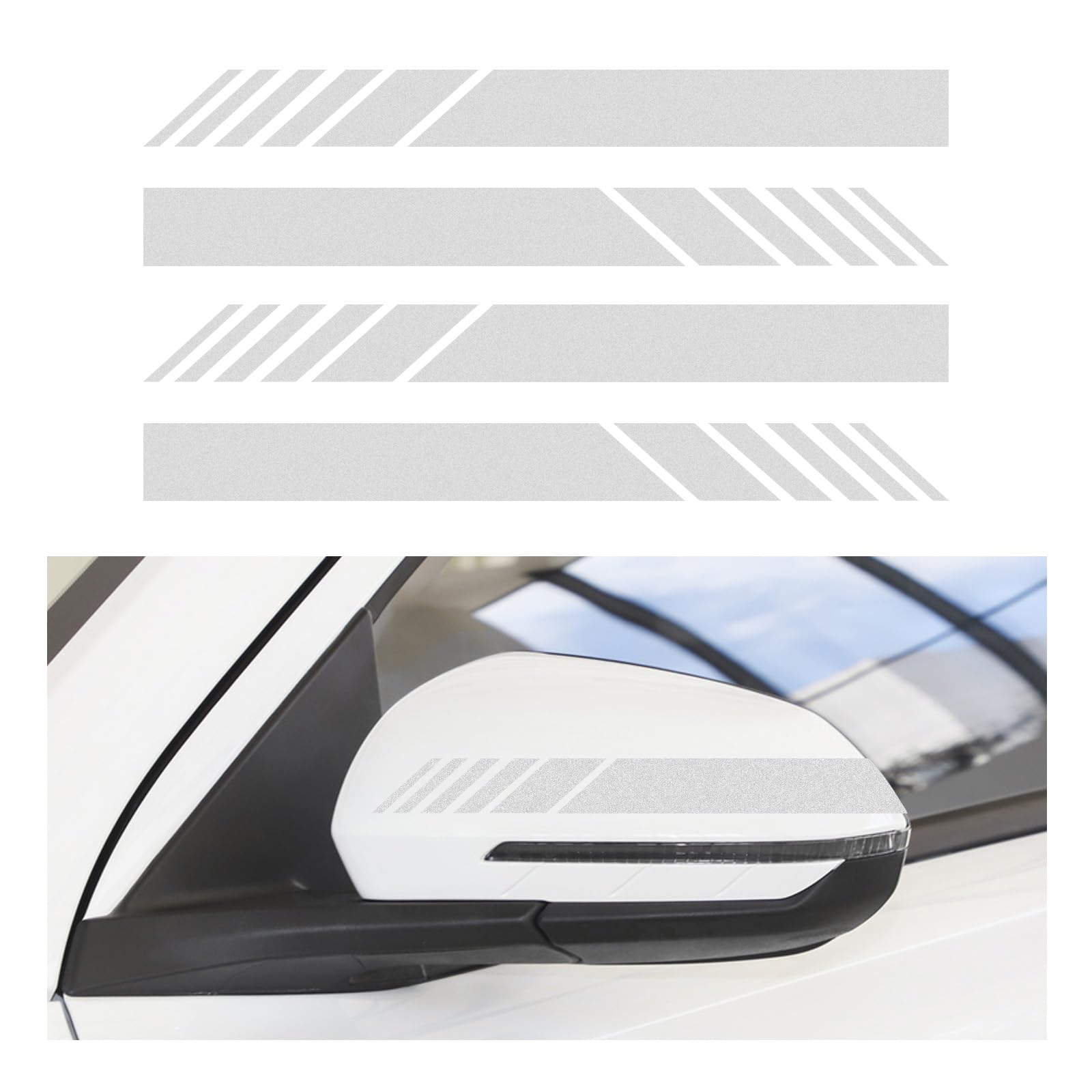 Amazon.com: Kewucn 4PCS Car Rear View Mirror Stickers, Waterproof Auto ...