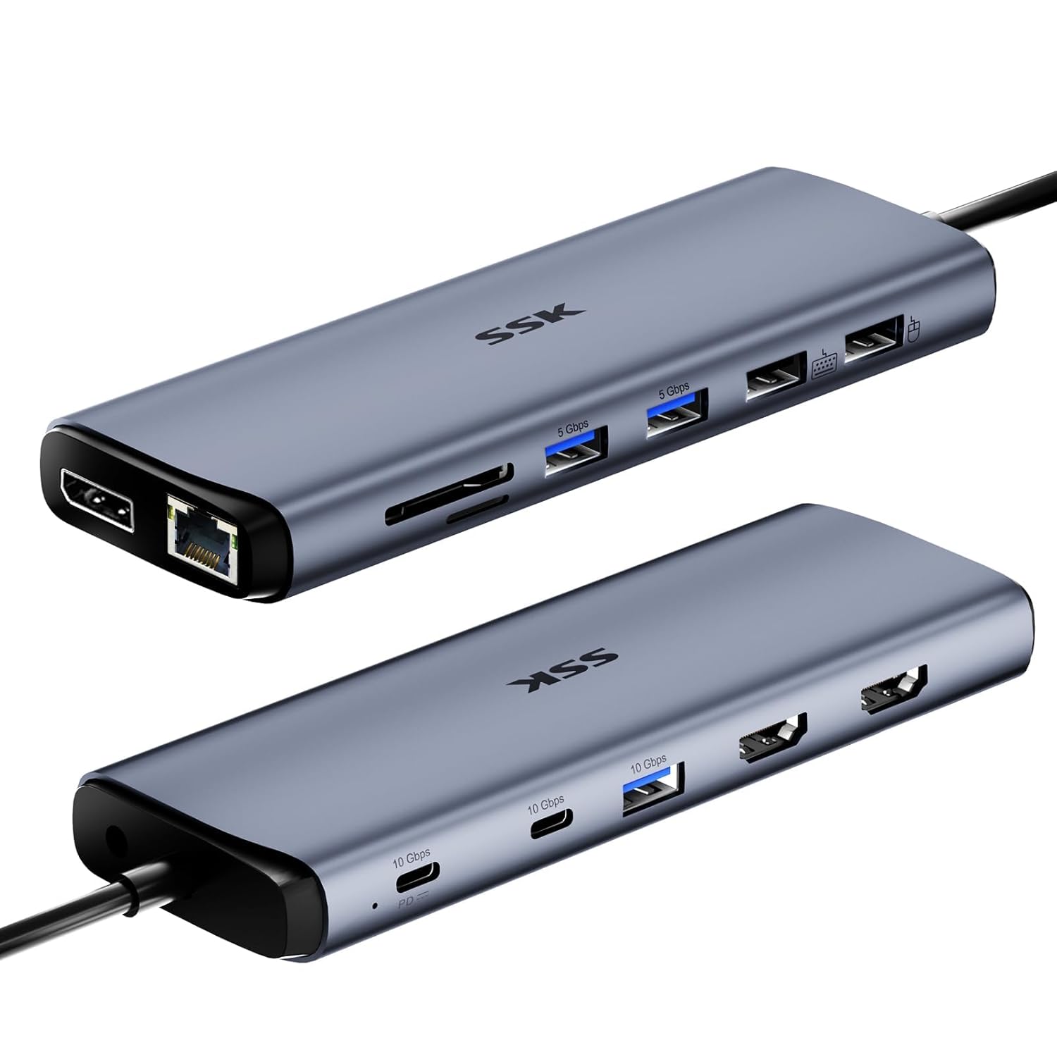 SSK 8K Thunderbolt 4 Dock,MacBook Docking Station 3 Monitors,10Gbps USB ...