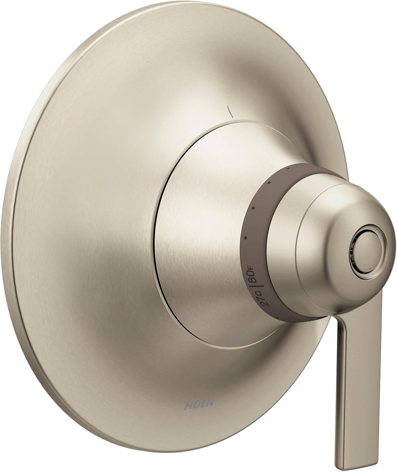 Moen Doux Brushed Nickel ExactTemp Thermostatic Valve Shower Trim Kit ...