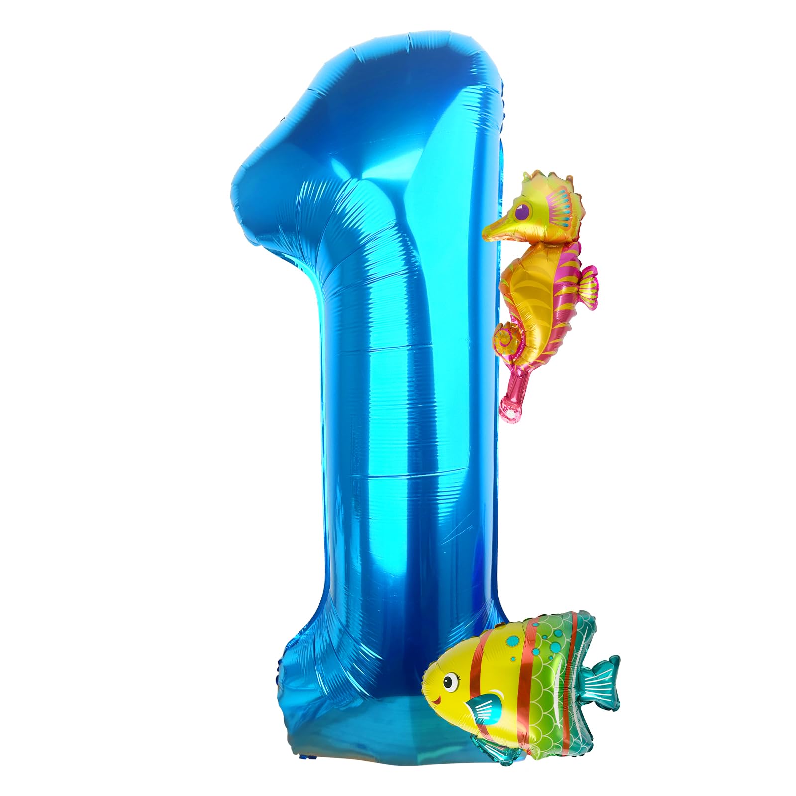 Snapklik.com : 40 Inch Under The Sea Blue Number 1 Balloon, Mini Sea ...