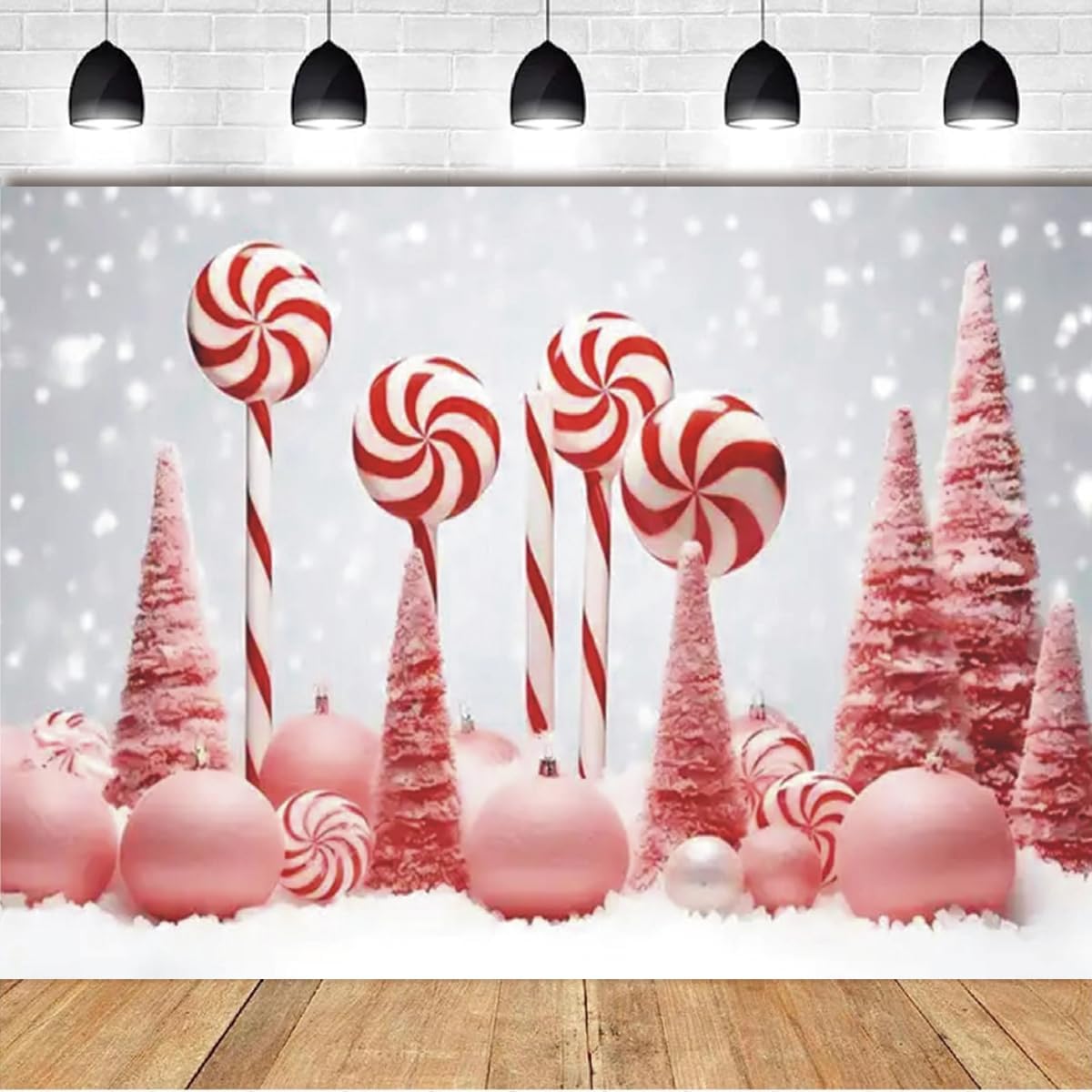 Amazon.com : Winter Sweet Candyland Photo Backdrop Christmas Candyland ...