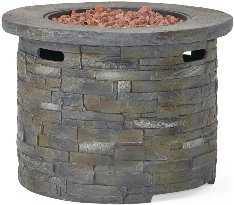 Amazon.com : Noble House Blaeberry Outdoor Circular Natural Stone ...