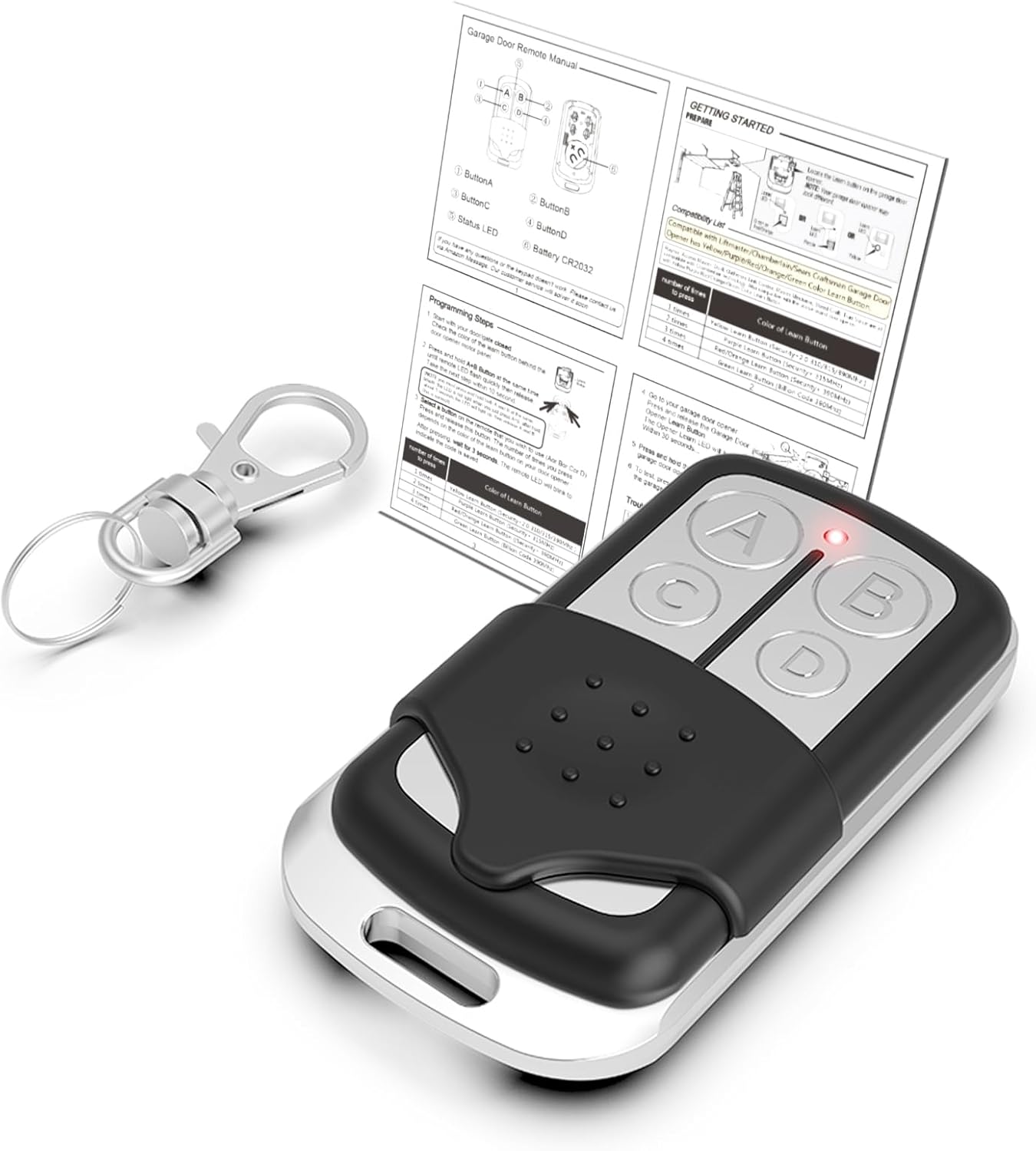 Garage Door Opener Remote for Liftmaster Chamberlain Craftsman Opener ...