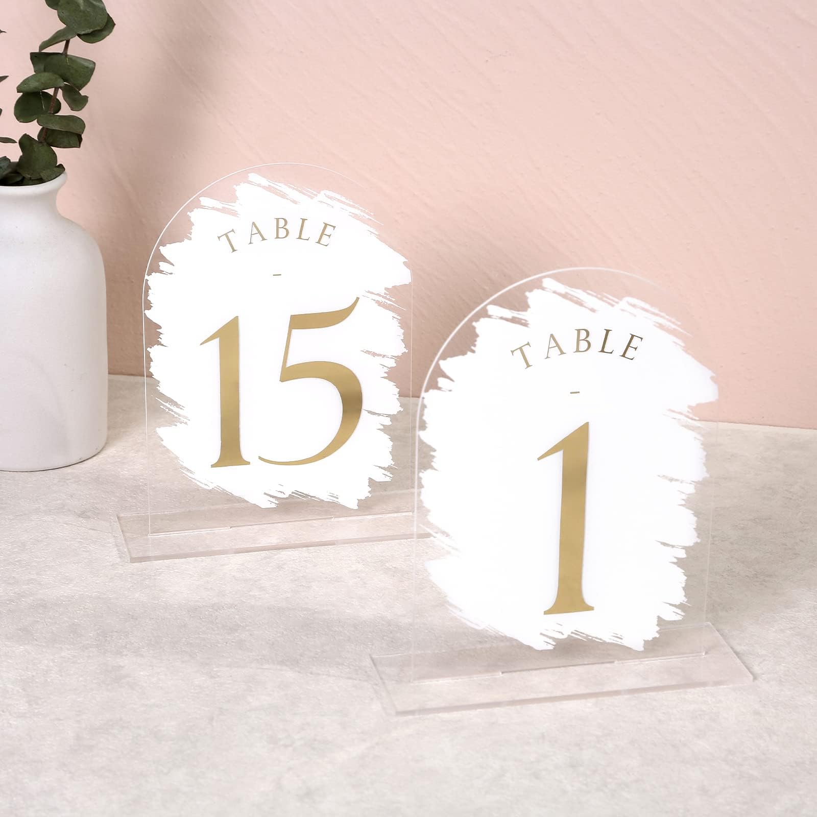 Amazon.com: UNIQOOO Sage Green Painted Arch Wedding Table Numbers with ...
