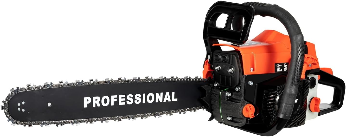 Amazon.com: KinHall 2 Stroke 62cc Gas Powered Chainsaw, 20 Inch ...