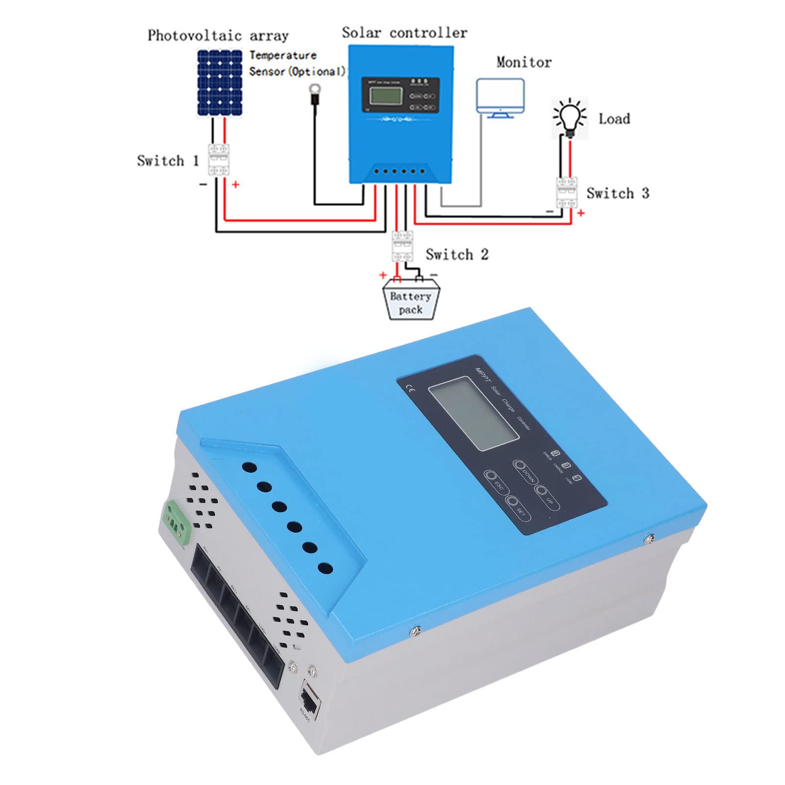 60A 12V/24V/48V MPPT Solar Charge Controller For Solar, 41% OFF