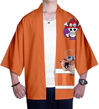 Amazon.com: DELIHOM Anime Monkey D. Luffy Kimono Cloak Roronoa Zoro ...