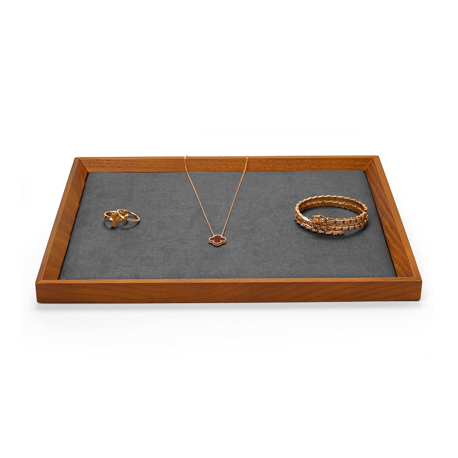 Oirlv Wooden Jewellery Storage Tray Jewellery Display Tray for Necklace ...