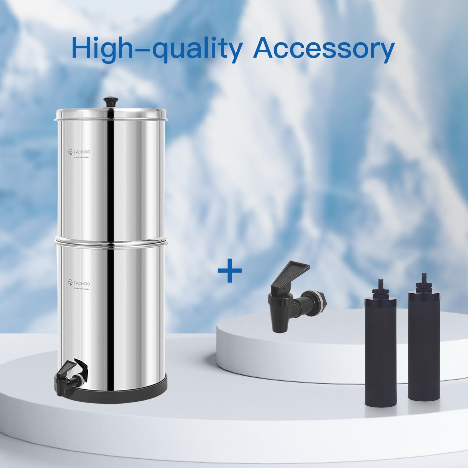 Snapklik.com : Gravity-fed Water Filter System, 1.5-Gallon Stainless ...