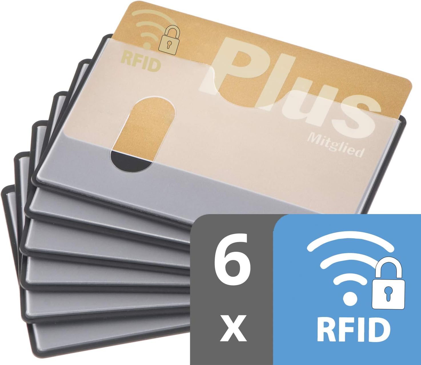 Amazon.com: 3 RFID Blocking Card|NFC Contactless Cards Protection|Fuss ...