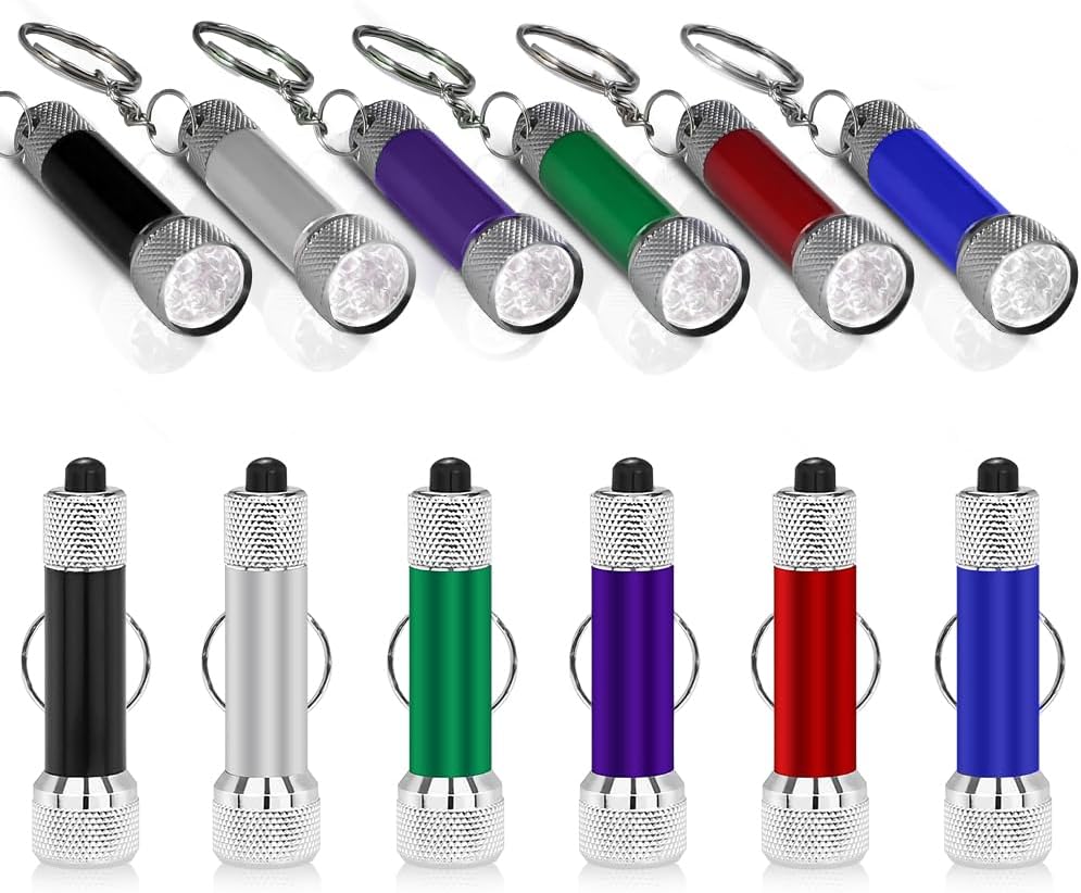 mizikuu 12-Pack LED Flashlight Mini Torch, Small Keychain Torch ...
