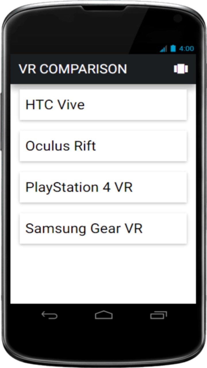 VR Comparison - App on Amazon Appstore