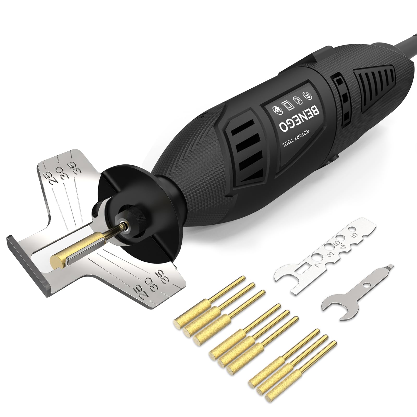 Amazon.com : BENEGO Electric Chainsaw Sharpener Kit with Titanium ...