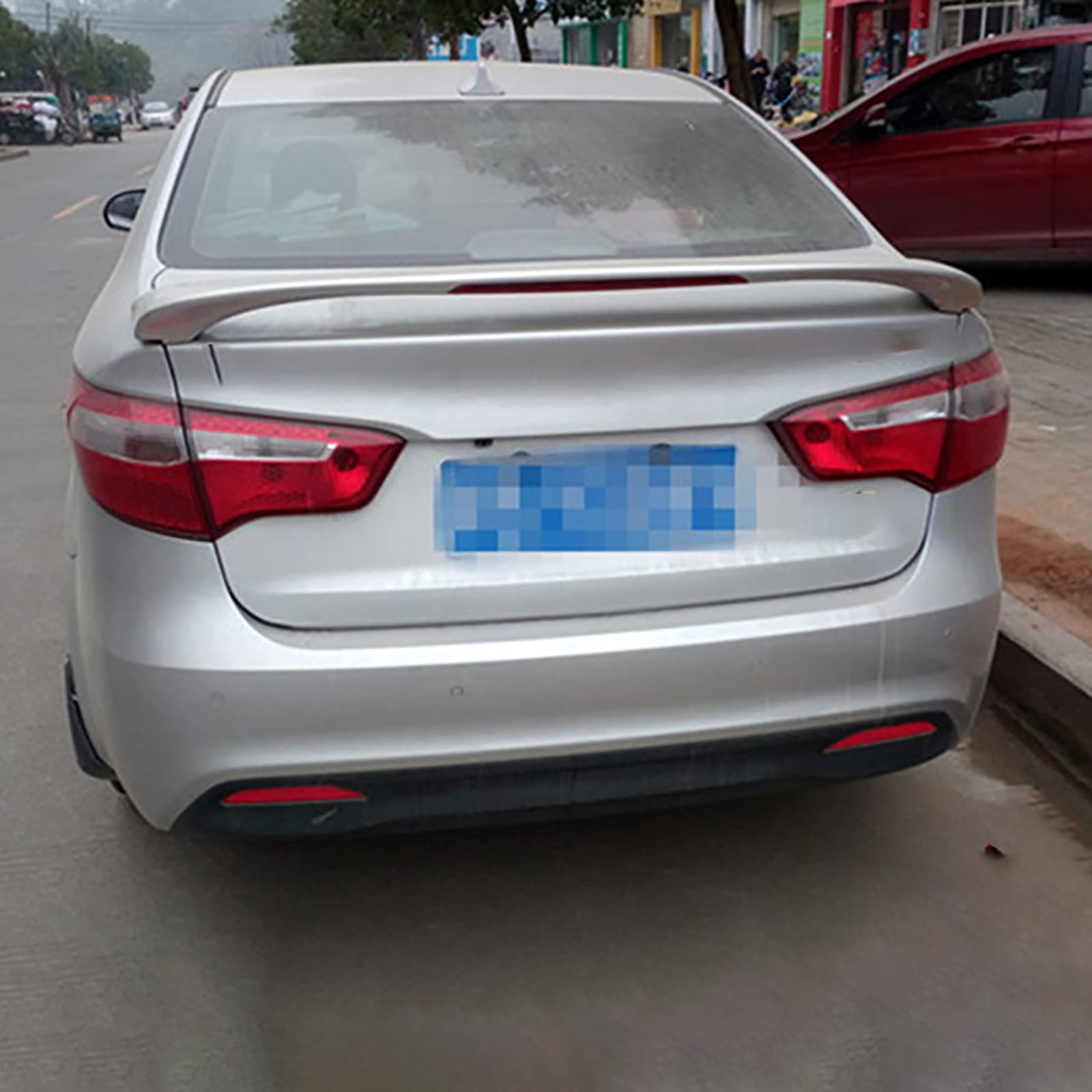 Buy SEQROS Abs Car Trunk Roof Spoiler For Kia Rio 2011 2012 2013 2014 ...