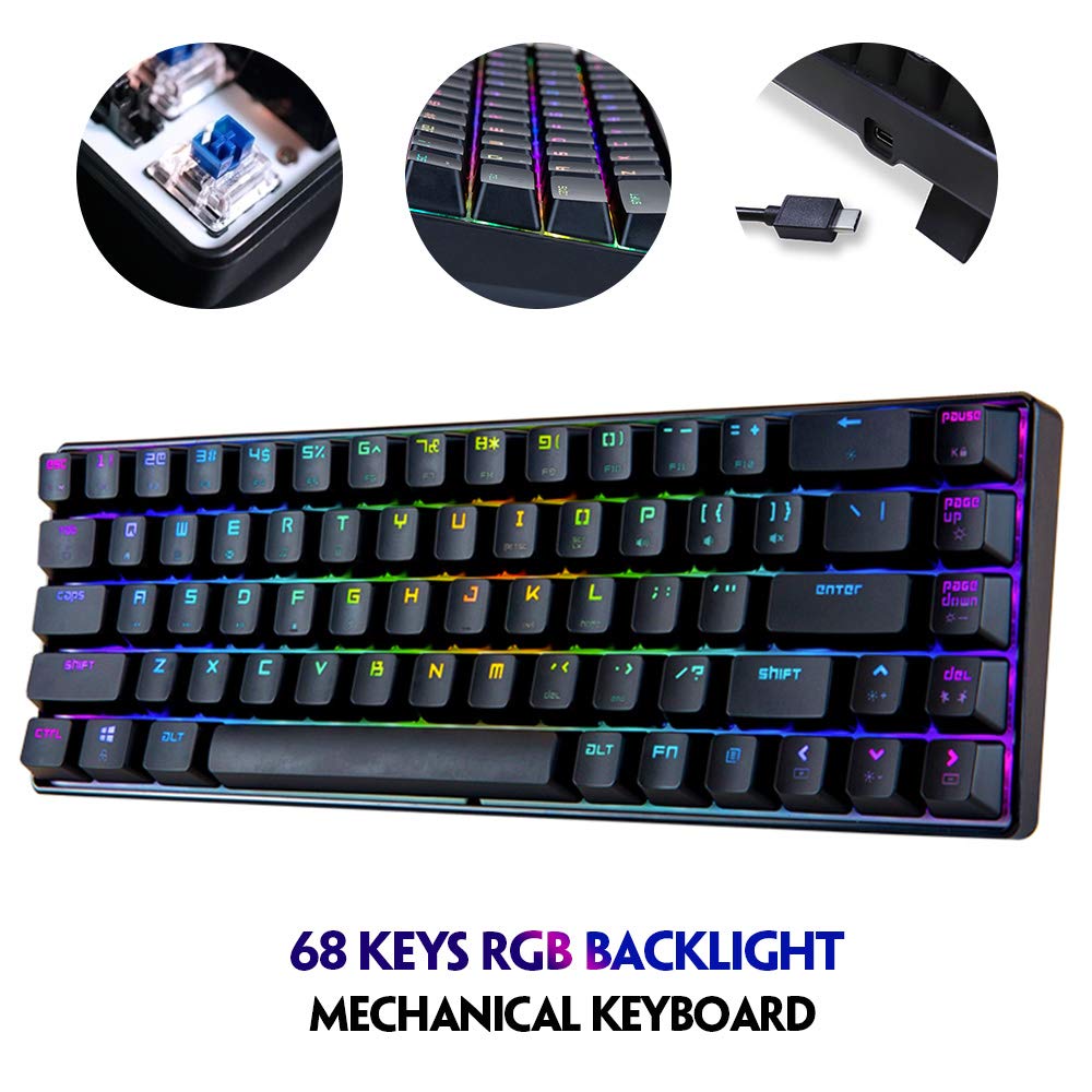 Buy Portable RGB Gaming Office Magic Refiner MK14 Mechanical Keyboard ...